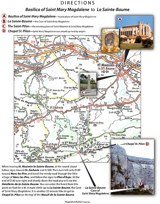 MAP - from the Basilica to the Cave of Saint Mary Magdalene - Magdalene ...